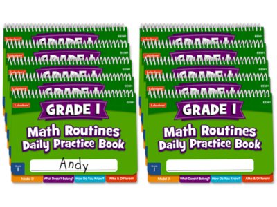 Math Routines Daily Practice Book - Gr. 1 - Set of 10 at Lakeshore Learning