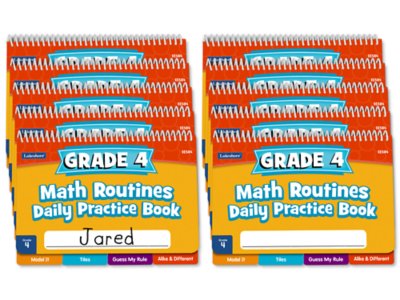 Math Routines Daily Practice Book - Gr. 4 - Set of 10 at Lakeshore Learning