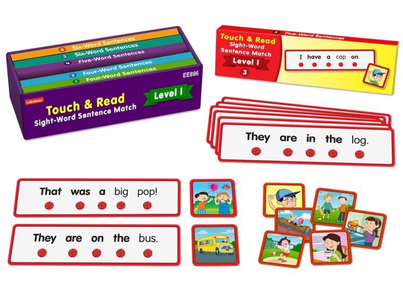 Touch & Read Sight-Word Sentence Match - Level 1 at Lakeshore Learning