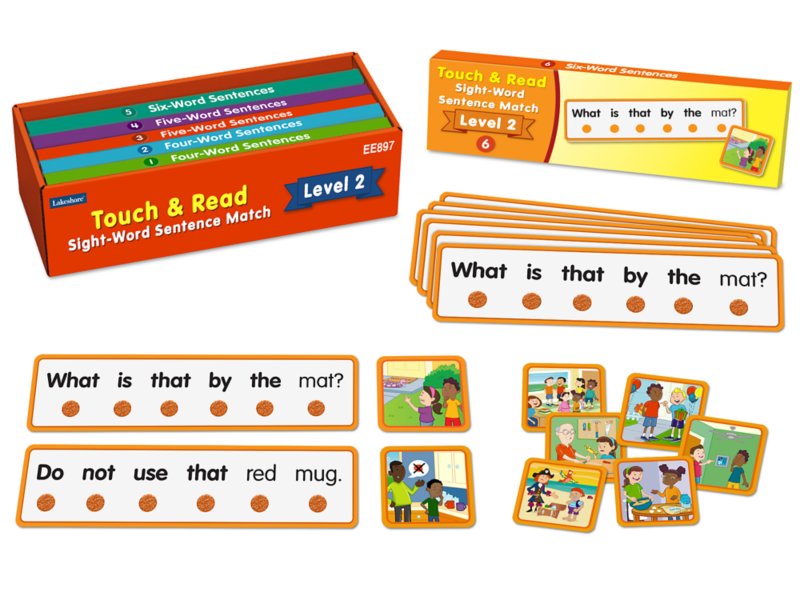 Touch & Read Sight-Word Sentence Match - Level 2 at Lakeshore Learning