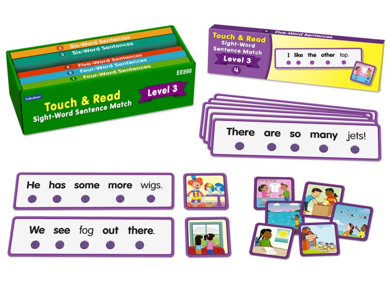 Touch & Read Sight-Word Sentence Match - Level 3 at Lakeshore Learning