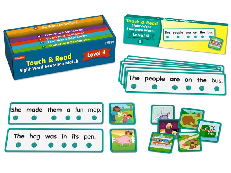 Touch & Read Sight-Word Sentence Match - Level 4 at Lakeshore Learning