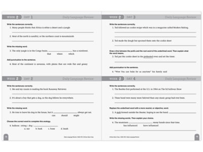 Daily Language Review Workbook - Gr. 6 at Lakeshore Learning