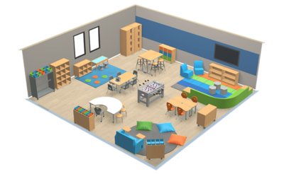 Expanded Learning: Elementary School Layout | Lakeshore® Furniture
