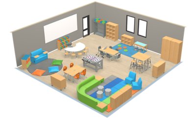 Expanded Learning: Elementary School Layout | Lakeshore® Furniture