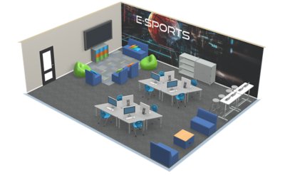 Expanded Learning: E-Sports & Gaming Room Layout | Lakeshore® Furniture