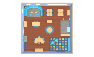 Expanded Learning Classroom Layout | Lakeshore® Furniture