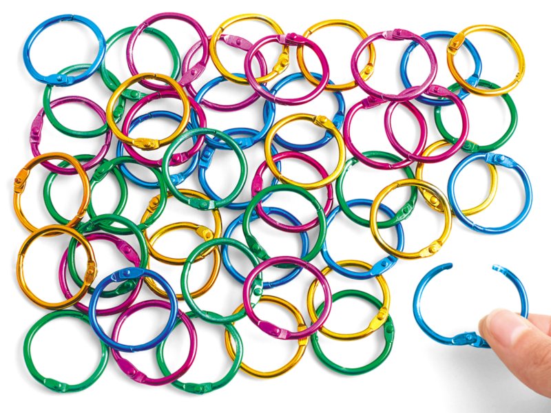 Colorful Book Rings - Set of 50 at Lakeshore Learning