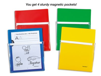Magnetic Paper Pockets - Set of 4 at Lakeshore Learning