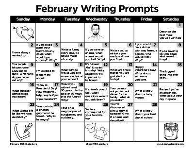 February Writing Prompts | Journal Prompts | Lakeshore®