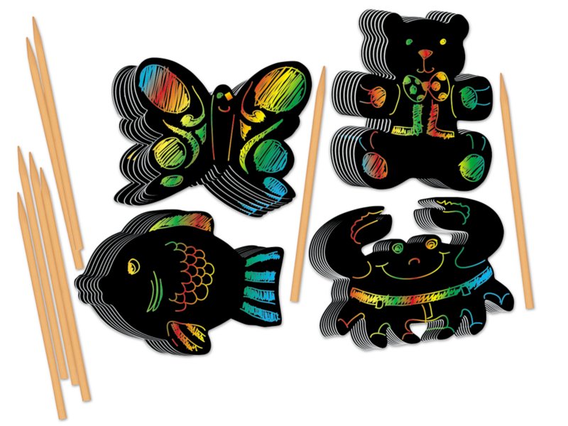 Easy Scratch Art Animals