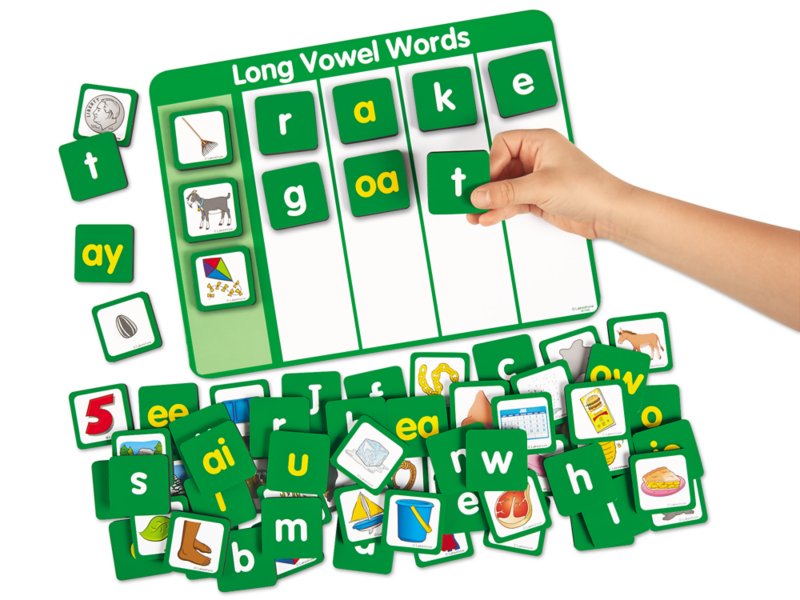 Magnetic Long Vowels Word Building Board at Lakeshore Learning