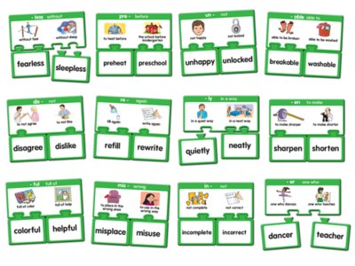 Prefixes & Suffixes Match-Ups at Lakeshore Learning