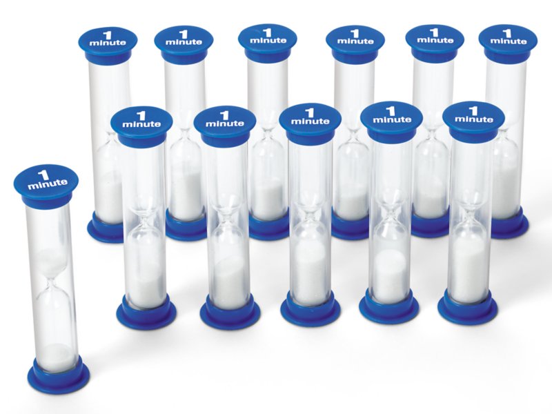 1-Minute Sand Timers - Set of 12 at Lakeshore Learning