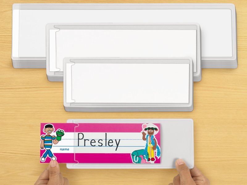 Lined Preschool Name Plate