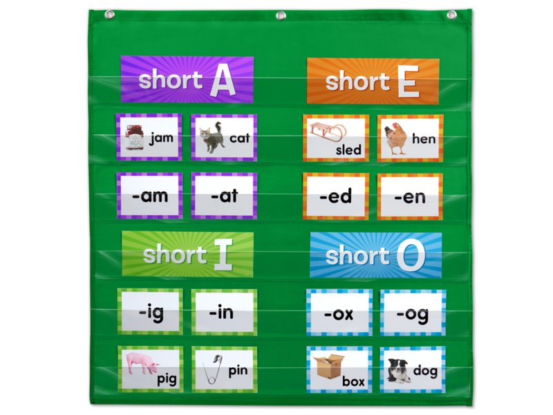 Short Vowels Pocket Chart Cards at Lakeshore Learning