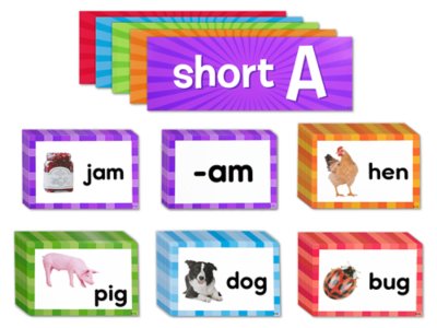 Short Vowels Pocket Chart Cards at Lakeshore Learning