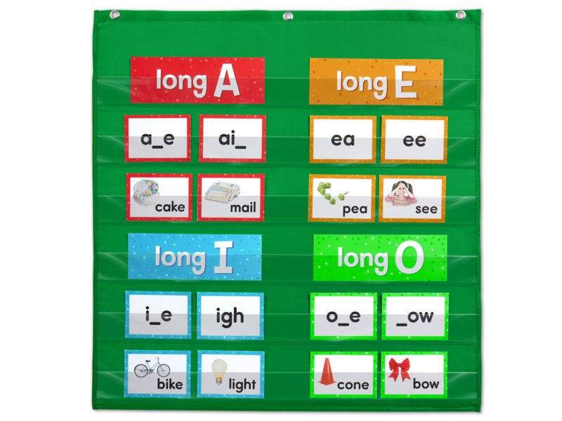 Long Vowels Pocket Chart Cards at Lakeshore Learning