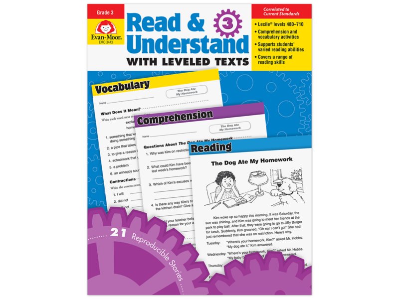 Read & Understand with Leveled Texts Workbook - Gr. 3 at Lakeshore Learning