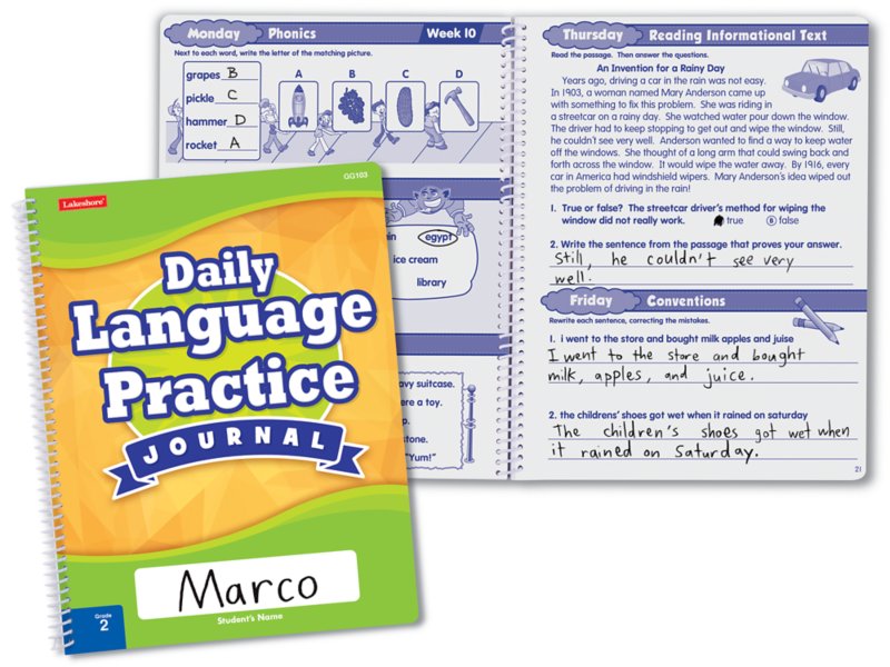 Daily Language Practice Journal - Gr. 2 at Lakeshore Learning