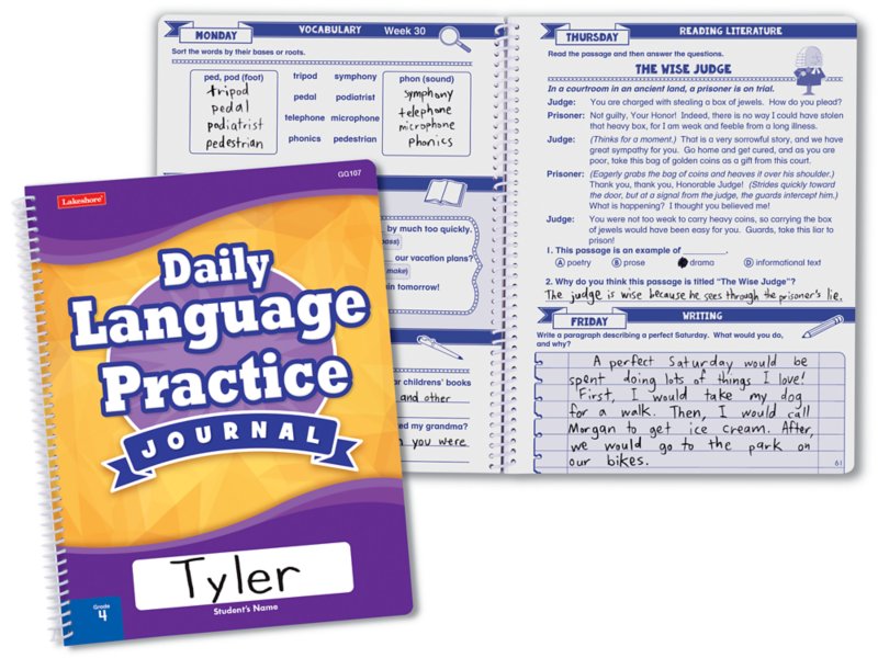 Daily Language Practice Journal - Gr. 4 at Lakeshore Learning