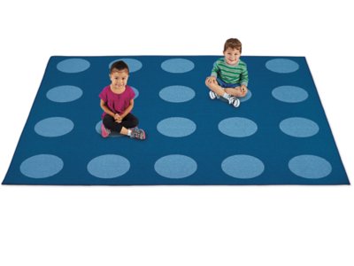 A Spot for Everyone Classroom Carpet for 20 Kids - 8' x 9' - Blue at ...
