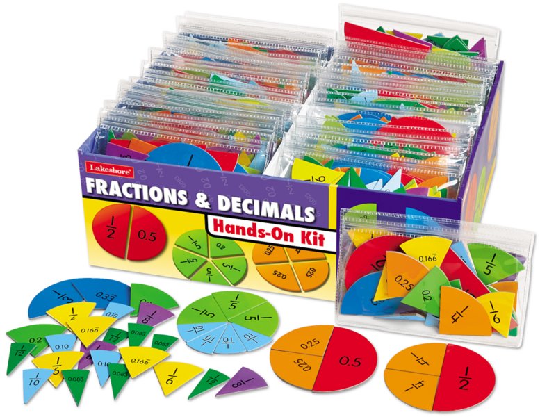 Fractions & Decimals Hands-On Teaching Kit at Lakeshore Learning