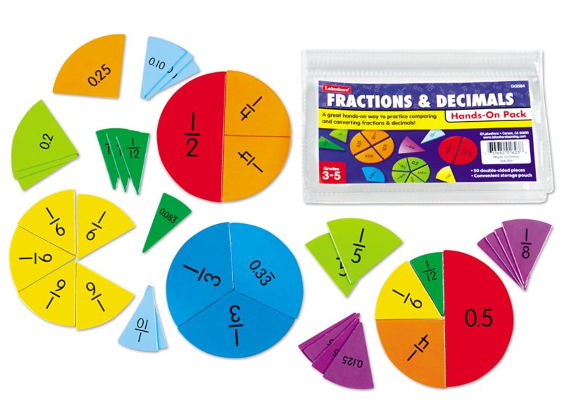 Fractions & Decimals Hands-On Student Pack at Lakeshore Learning