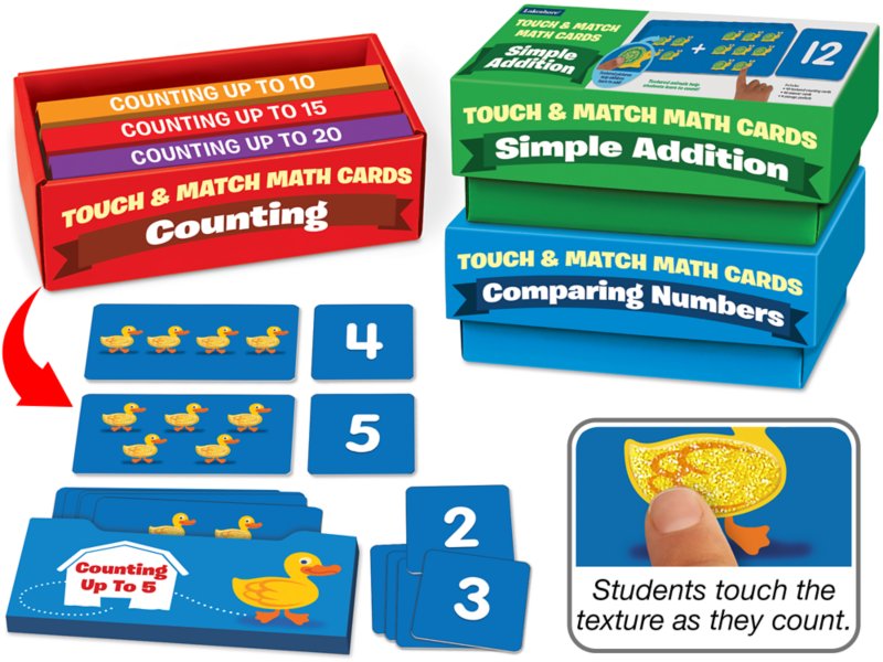 Touch & Match Math Cards - Complete Set at Lakeshore Learning