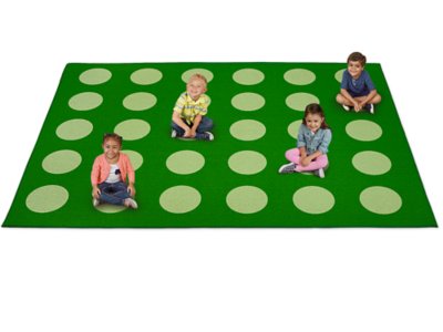 A Spot for Everyone Classroom Carpet for 30 Kids - 9' x 12' - Green at ...