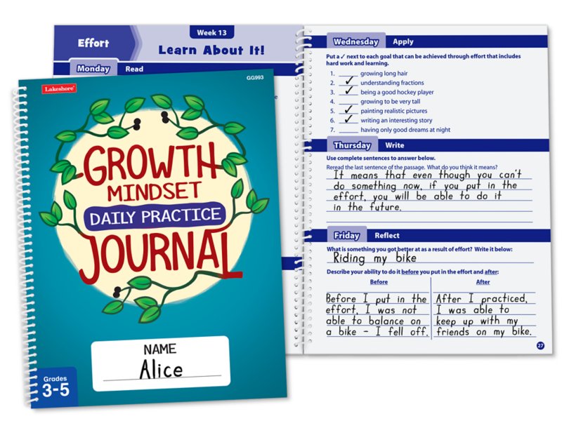 Growth Mindset Daily Practice Journal - Gr. 3-5 at Lakeshore Learning