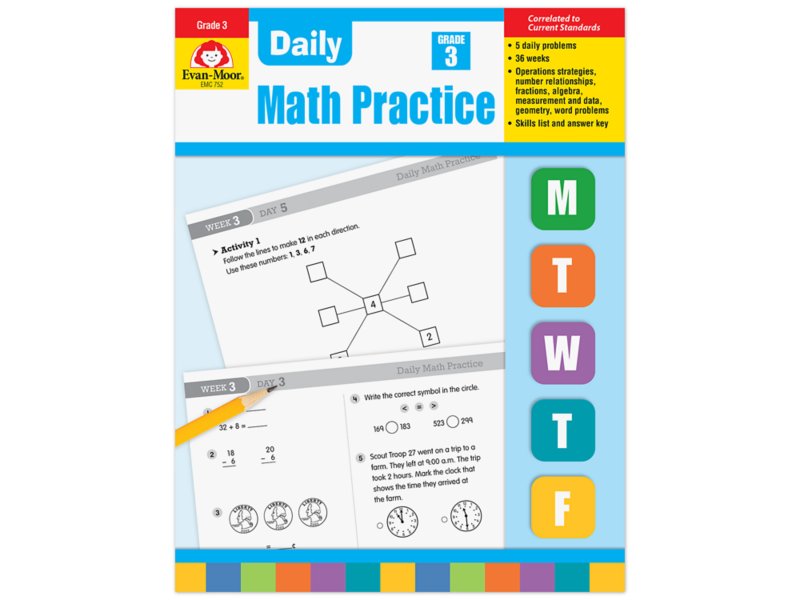 Daily Math Practice Workbook - Gr. 3 at Lakeshore Learning