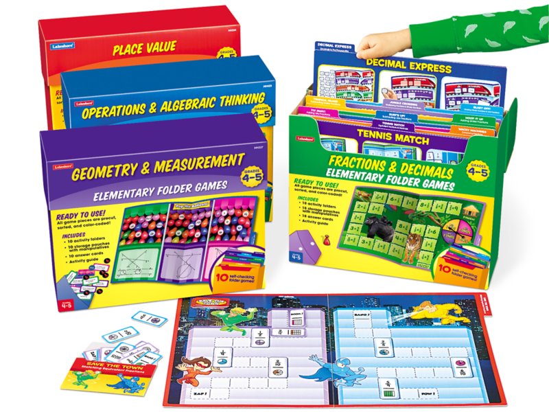 Math Folder Game Libraries - Gr. 4-5 - Complete Set at Lakeshore Learning