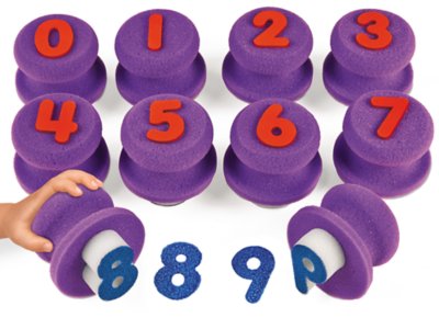 Lakeshore Easy-Grip Sponge Painters - Numbers at Lakeshore Learning