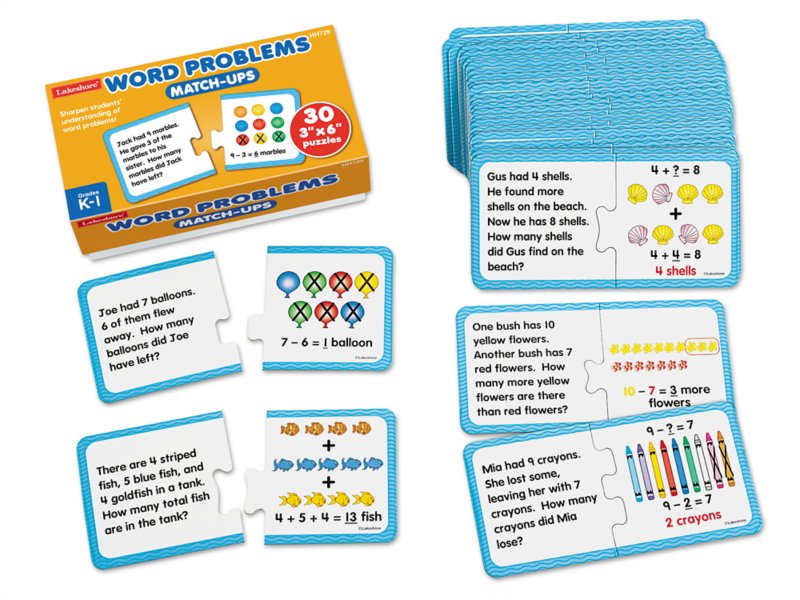 Word Problems Match-Ups at Lakeshore Learning