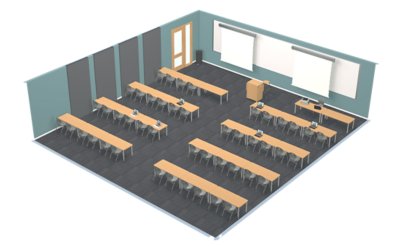 Learning Layout for Higher Education - Classroom | Lakeshore® Furniture