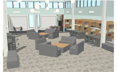 Learning Layout for Higher Education - Library | Lakeshore® Furniture