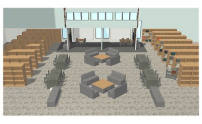 Learning Layout for Higher Education - Library | Lakeshore® Furniture