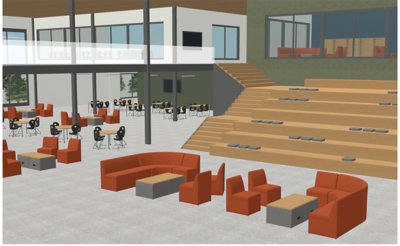 Learning Layout for Higher Education - Common Area | Lakeshore® Furniture