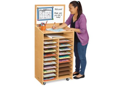 Classic Birch Sign-In Communication Station at Lakeshore Learning