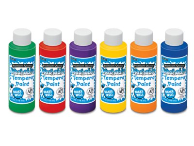 Lakeshore Fully Washable Liquid Tempera Paint - 4-Ounce Bottles at ...
