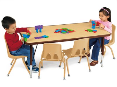 Colors of Nature® Adjustable Rectangular Table - 30" x 72" - Low ...