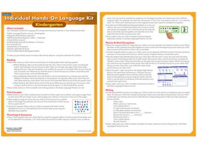 Individual Hands-On Language Kit – Kindergarten at Lakeshore Learning