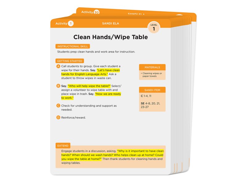 SANDI Instructional Kit: English Language Arts - Level 1 at Lakeshore ...