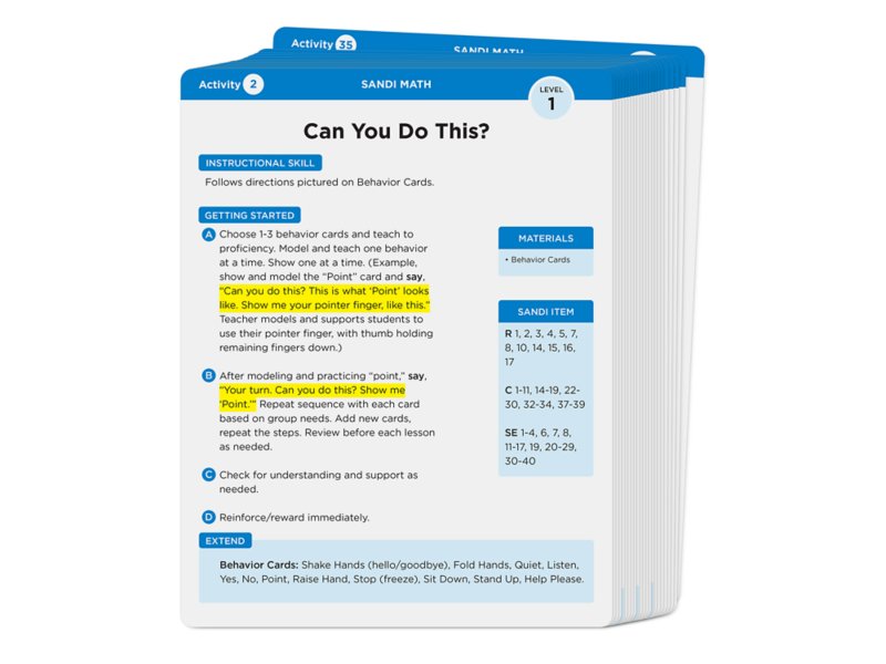 SANDI Instructional Kit: Math - Level 1 at Lakeshore Learning