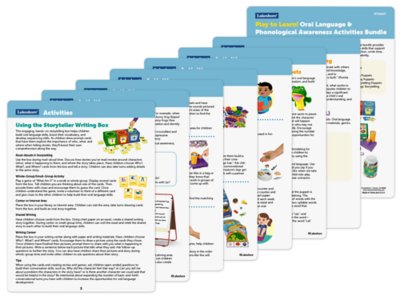 Play to Learn! Oral Language & Phonological Awareness Activities Bundle ...