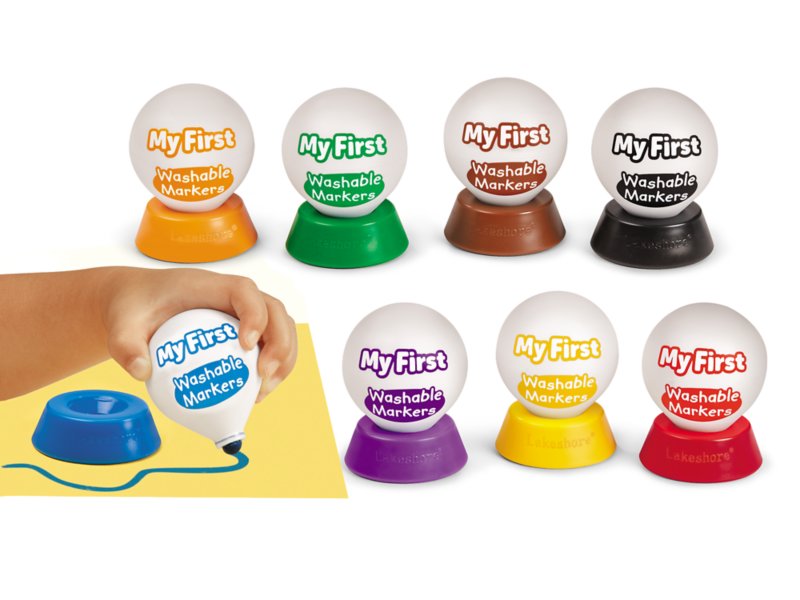 My First Washable Markers - Set of 8 at Lakeshore Learning
