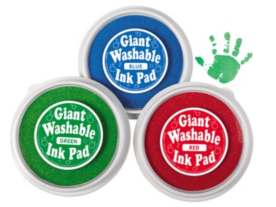 Giant Washable Color Ink Pads - Set 1 - Set of 3 Colors at Lakeshore ...