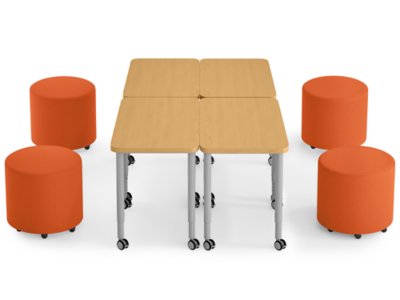 Modern Edge Mobile Lounge Seat & Desk Zone - Autumn Orange at Lakeshore ...