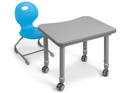 Flex-Space Ergo Bounce Chair and Desk Set - K-Gr. 2 - Blue at Lakeshore ...